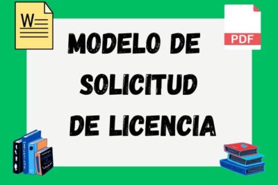 Modelo de solicitud de licencia - plantilla en word y pdf | Modelo De